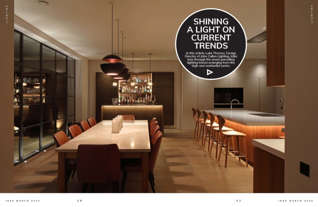Lighting trends for 2020 in the high-end residential sector