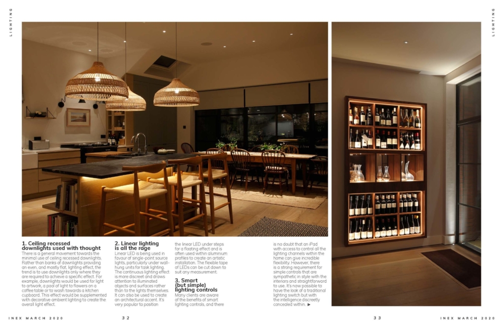 Lighting trends for 2020 in the high-end residential sector