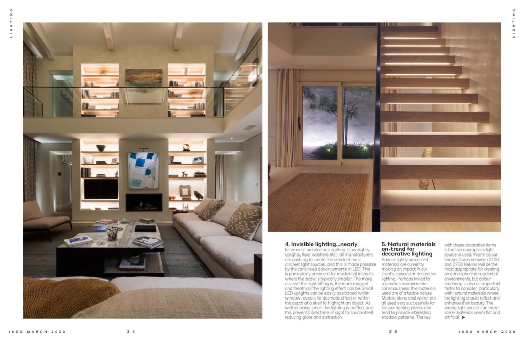 Lighting trends for 2020 in the high-end residential sector