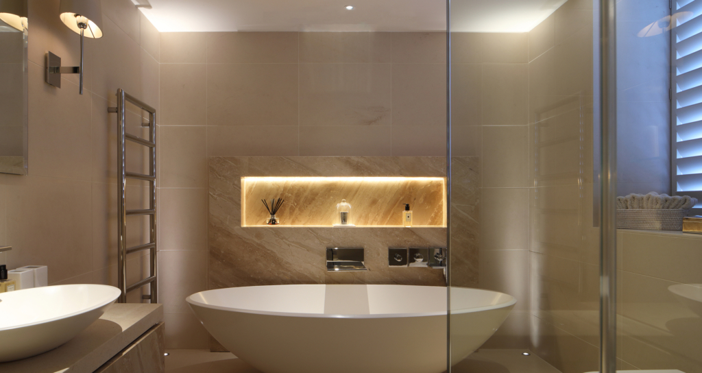 Freestanding Bath and Niche Lighting Design - John Cullen Lighting