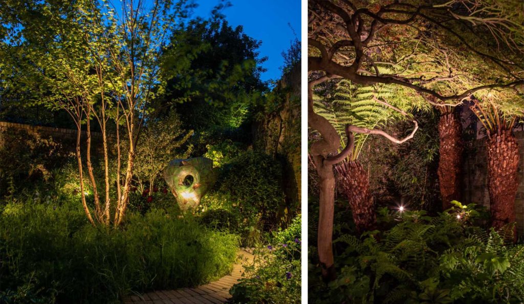 Randle Siddeley’s London Garden By Night | John Cullen Lighting